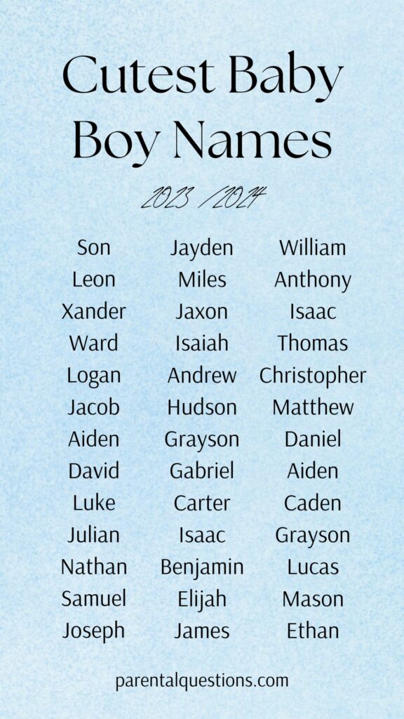 100 Popular Baby Boy Names for 2023: Top Names for Your Little One