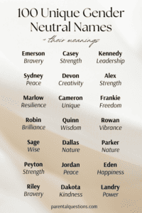 100 Gender-Neutral Baby Names with Meanings: A Comprehensive List