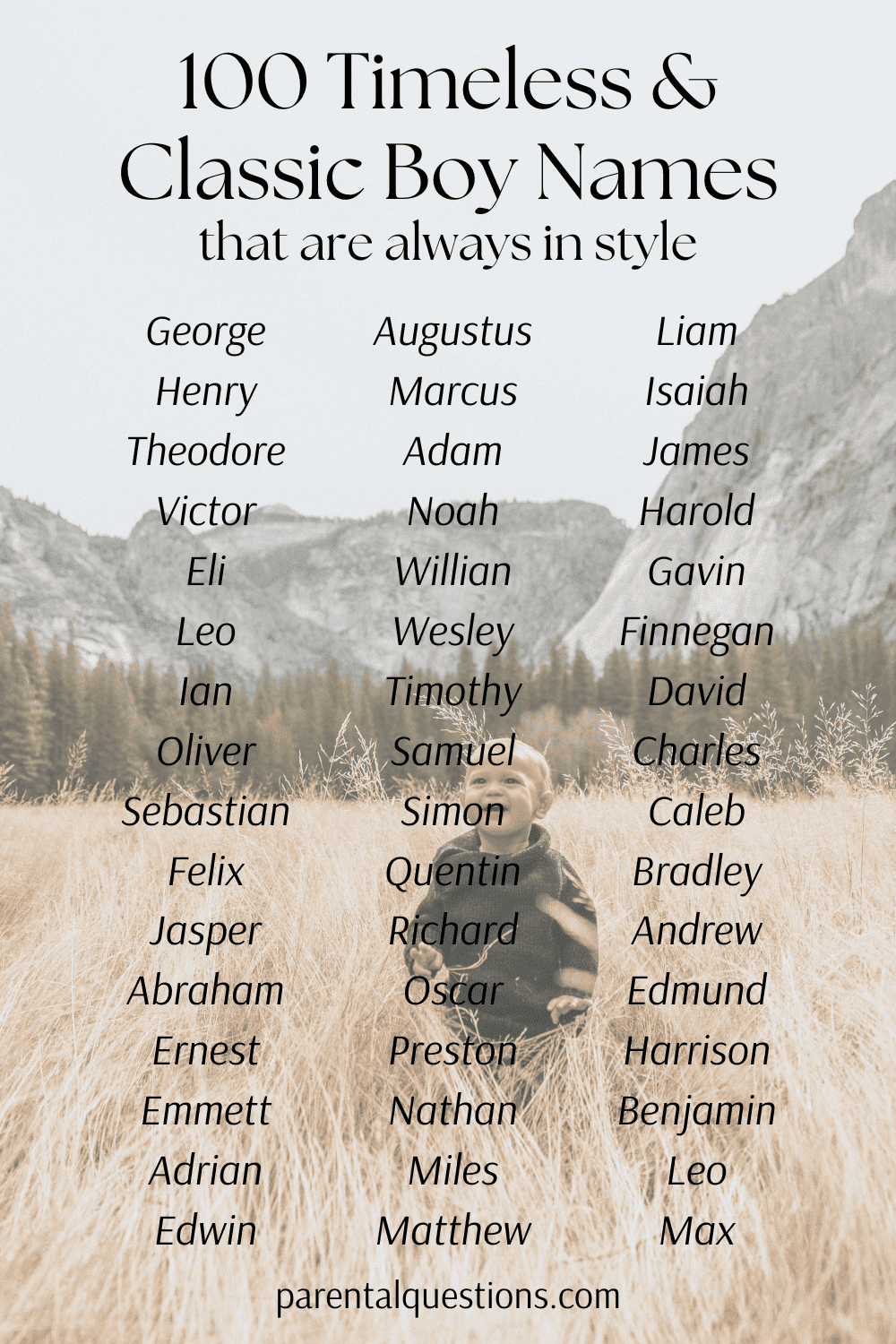 100 Popular Classical Baby Boy Names: A Comprehensive Guide
