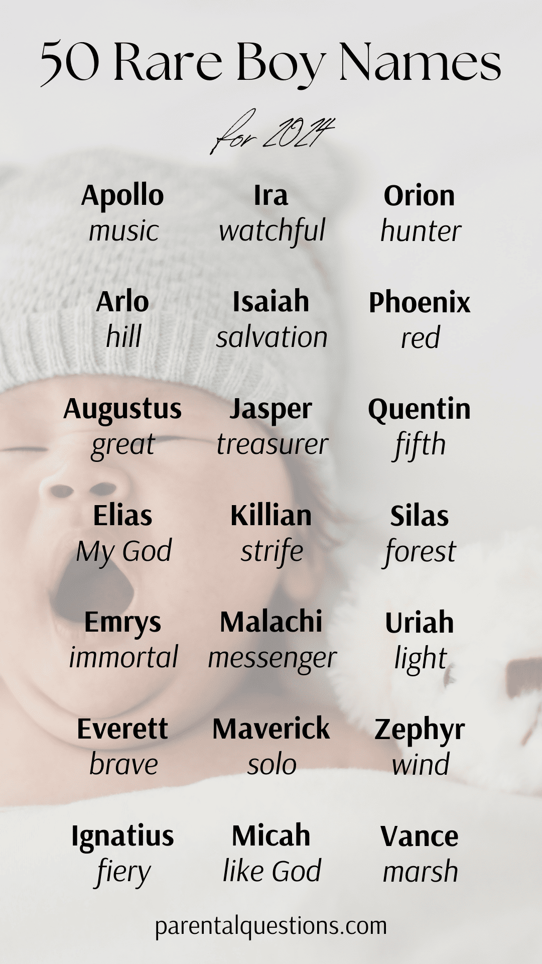 Top 50 Popular Rare Baby Boy Names: Unique and Meaningful Options for ...
