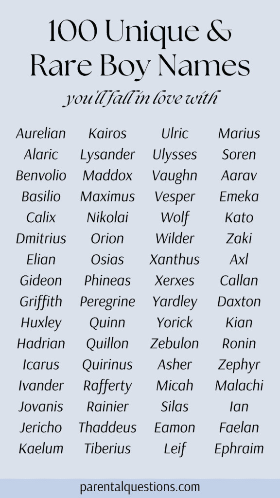 Top 200 Popular Rare Baby Boy Names in 2024